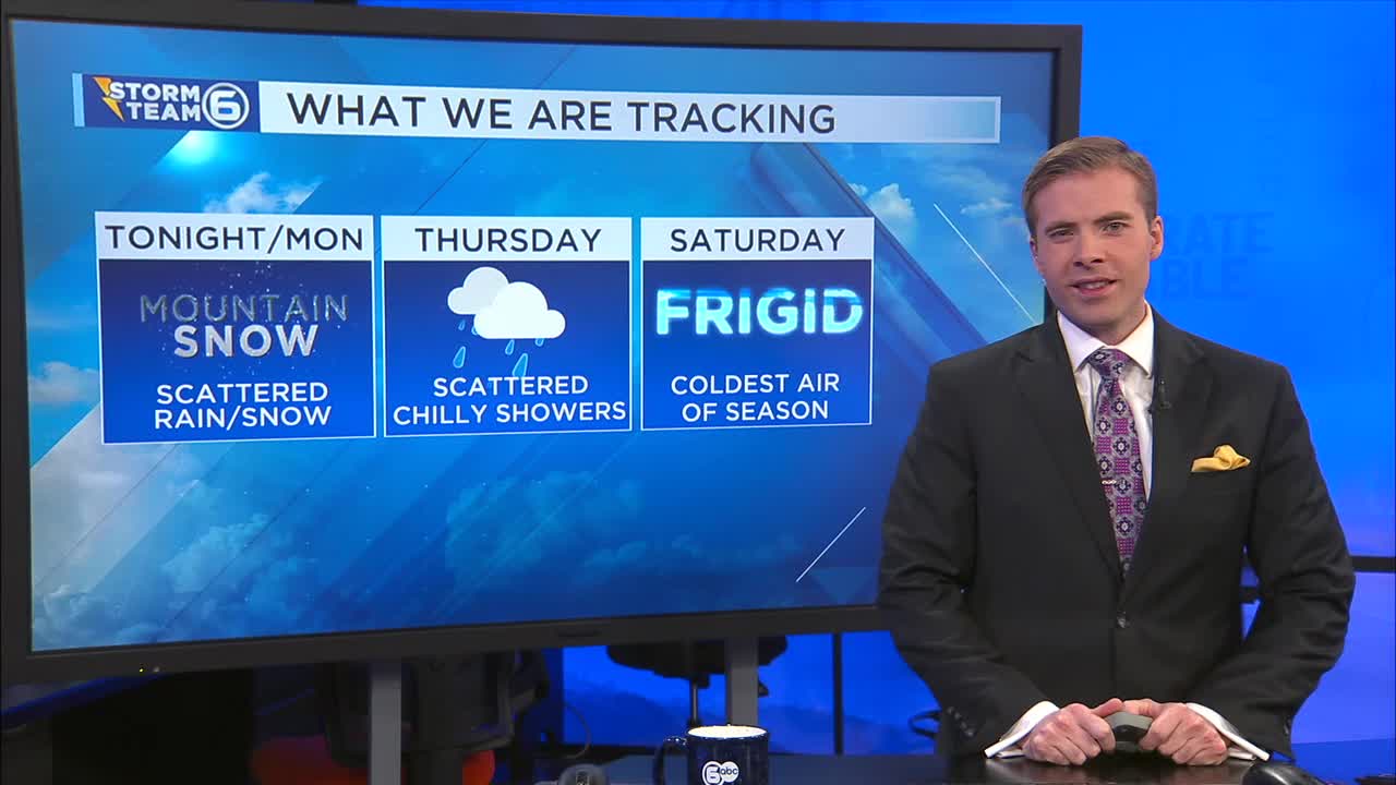 Rain and wintry mix chances move in Sunday night and continue into ...
