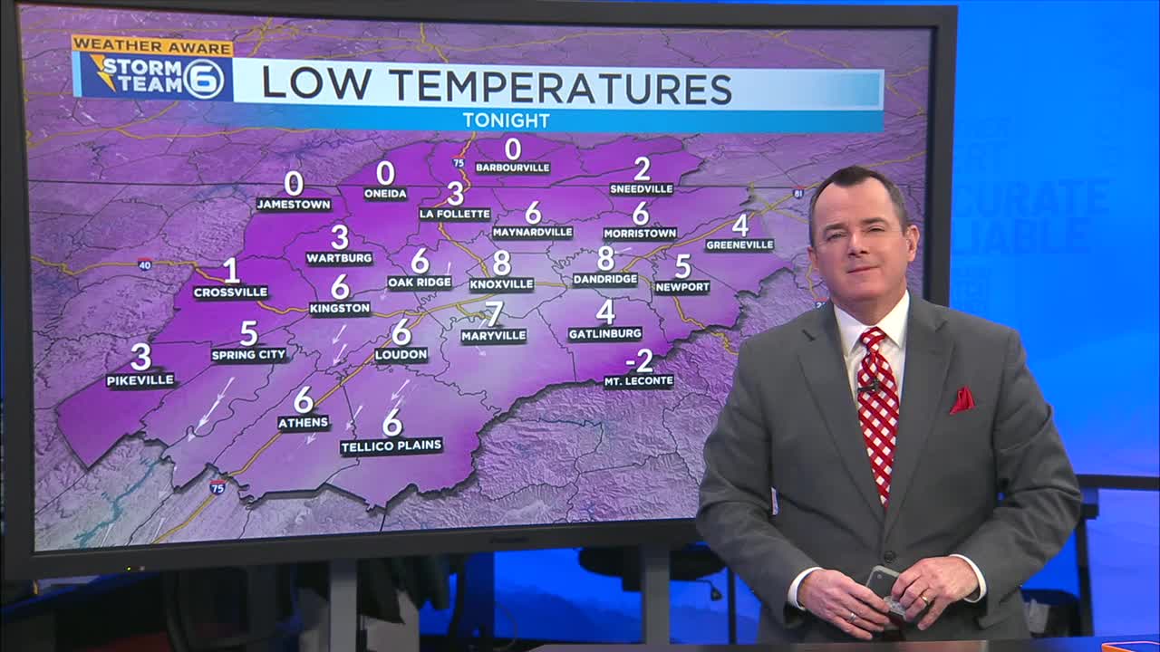 Weather AWARE: Frigid overnight with most in the single digits – WATE 6 ...
