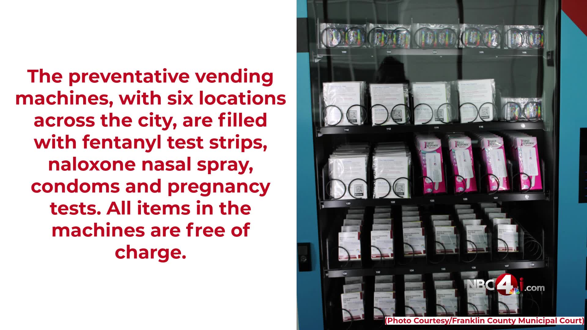 Columbus vending machines offer free pregnancy tests, fentanyl test ...