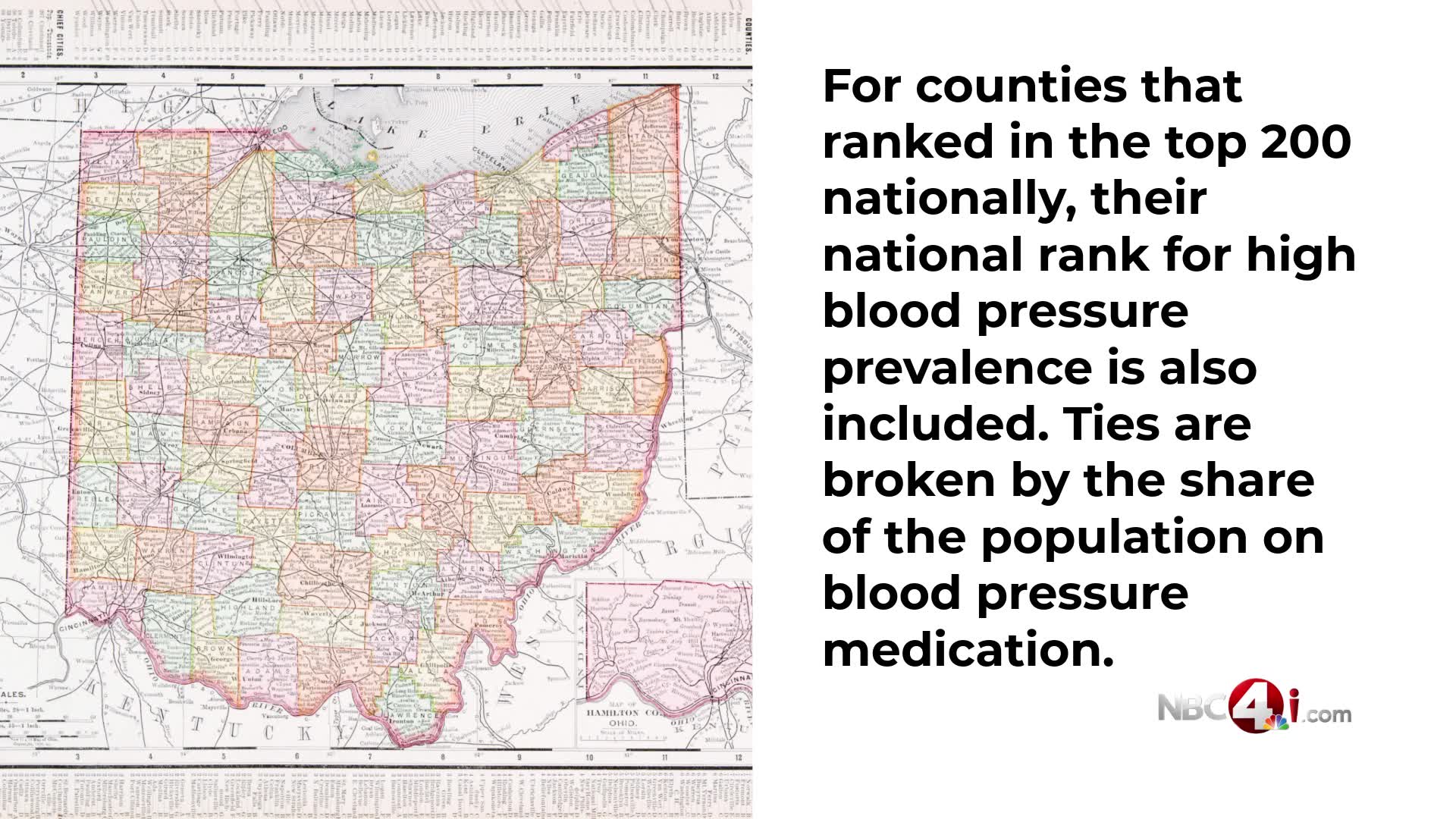 Counties with the highest rates of high blood pressure in Ohio – NBC4 ...