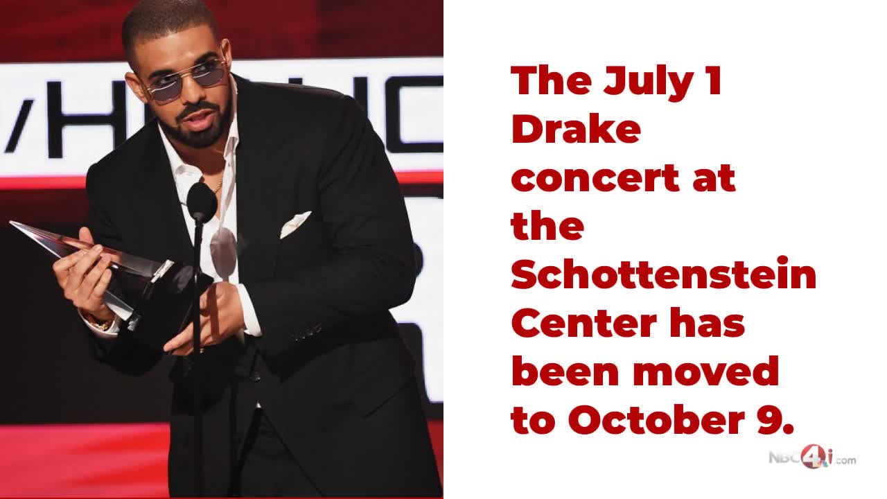 Drake reschedules July 1 concert – NBC4 WCMH-TV