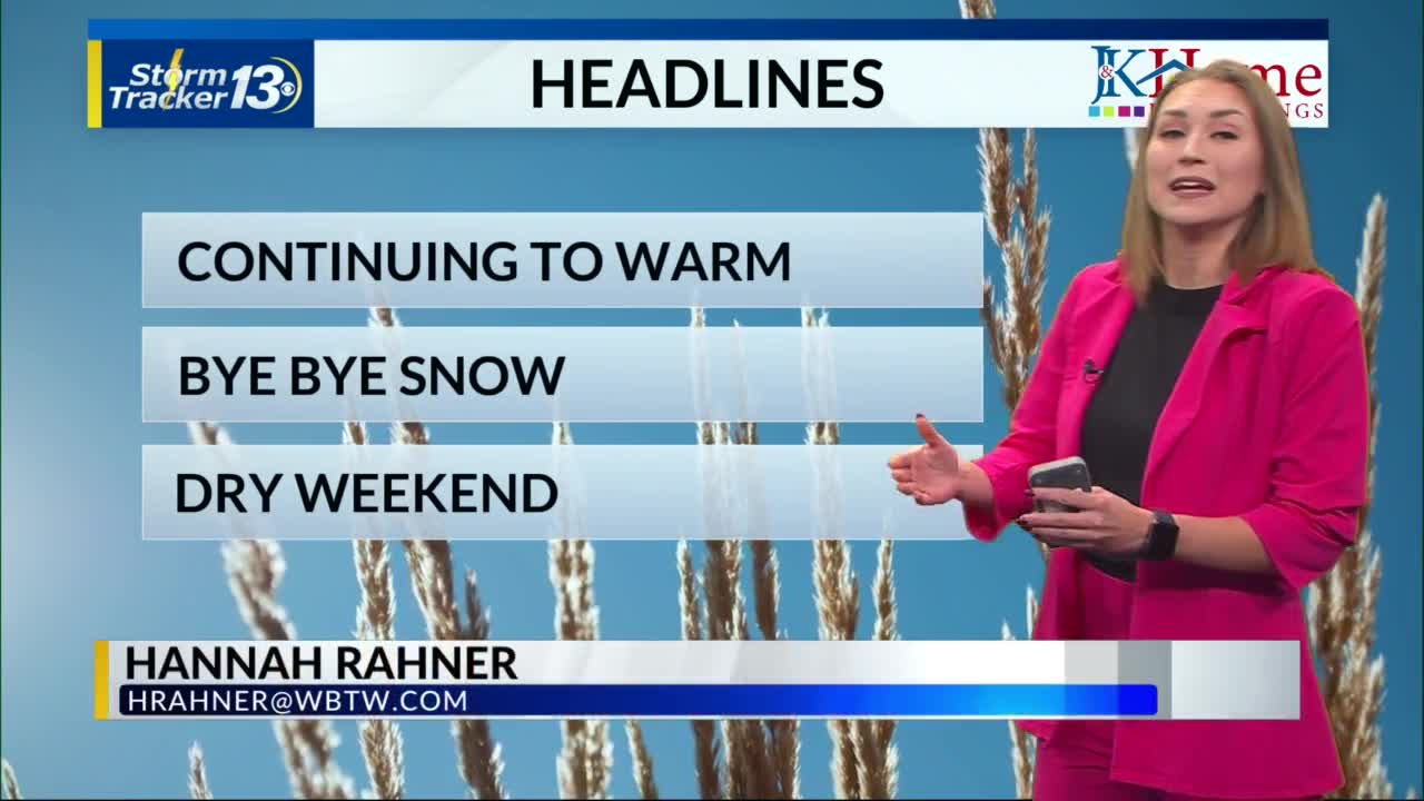 Snow Melts Away As Temperatures Warm Wbtw
