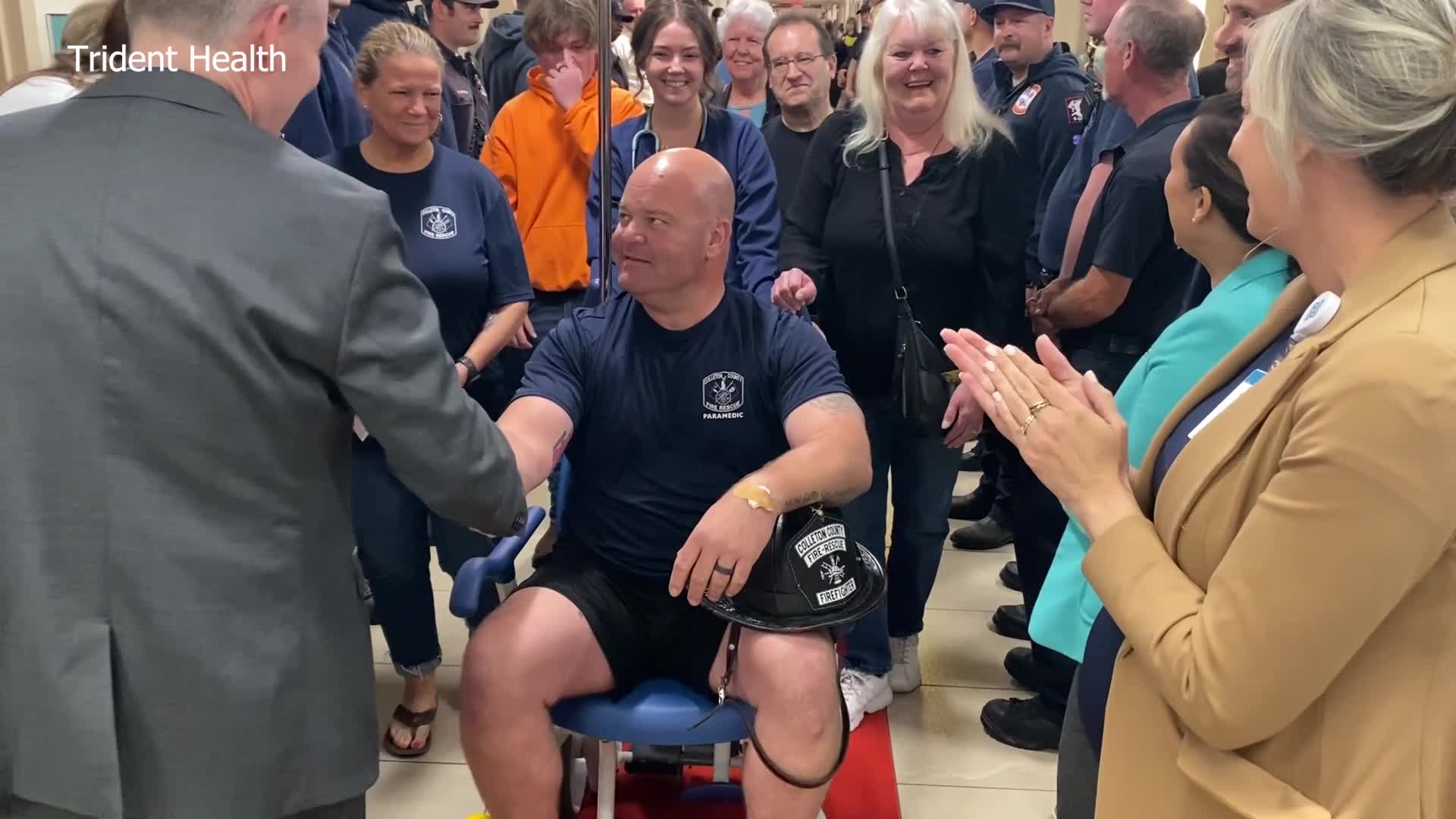 Firefighter recovers after suffering heart attack during training ...