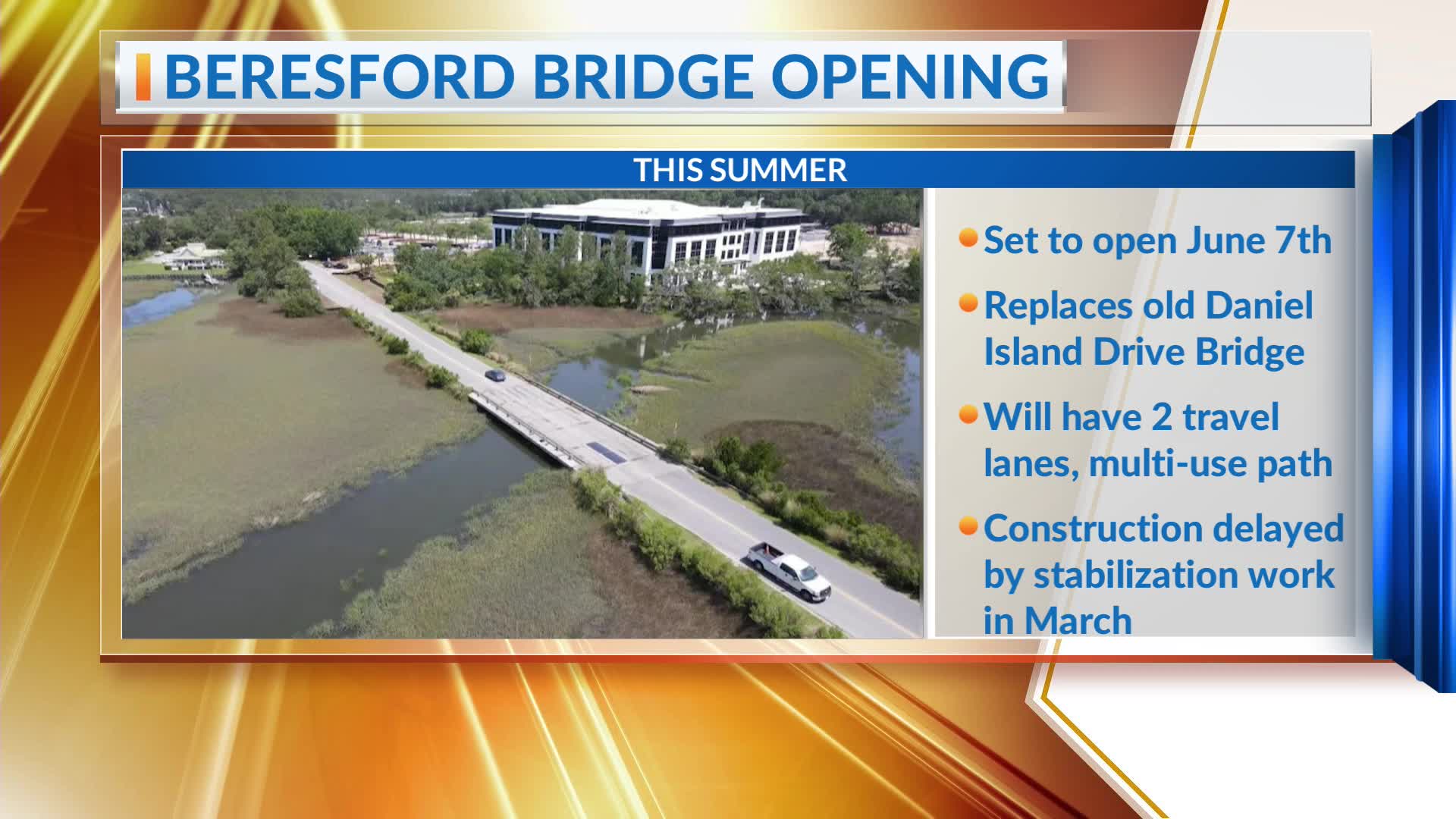 Beresford Bridge opening this summer – WCBD News 2