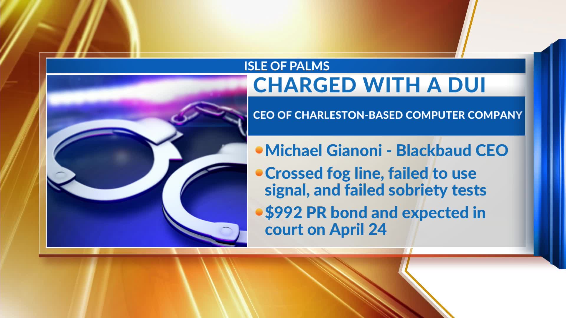 Charleston computer software company CEO arrested for DUI on IOP – WCBD ...