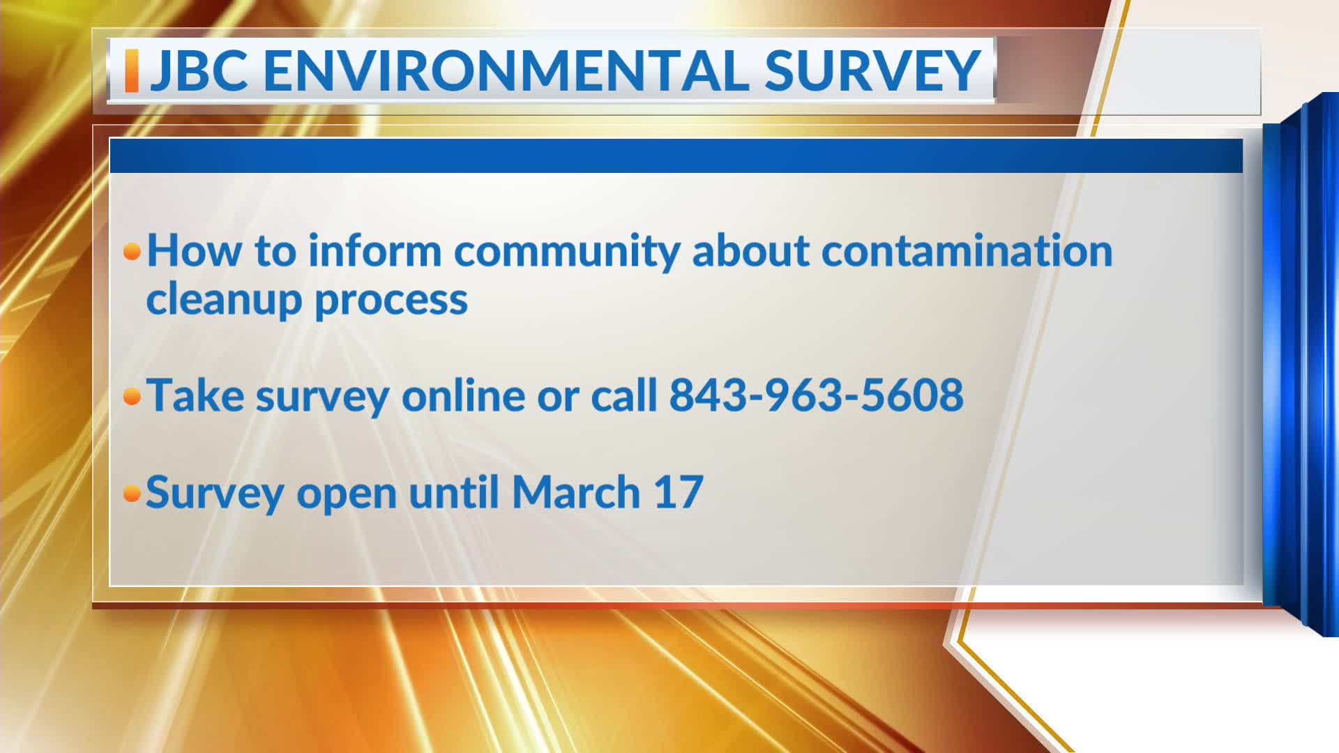 Joint Base Charleston seeking feedback on environmental survey – WCBD ...