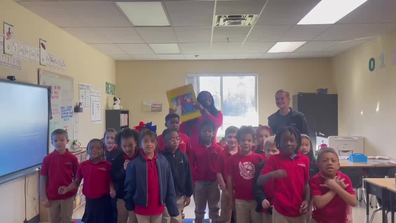 Mevers School of Excellence first grade class cheers on Channel 2 ...