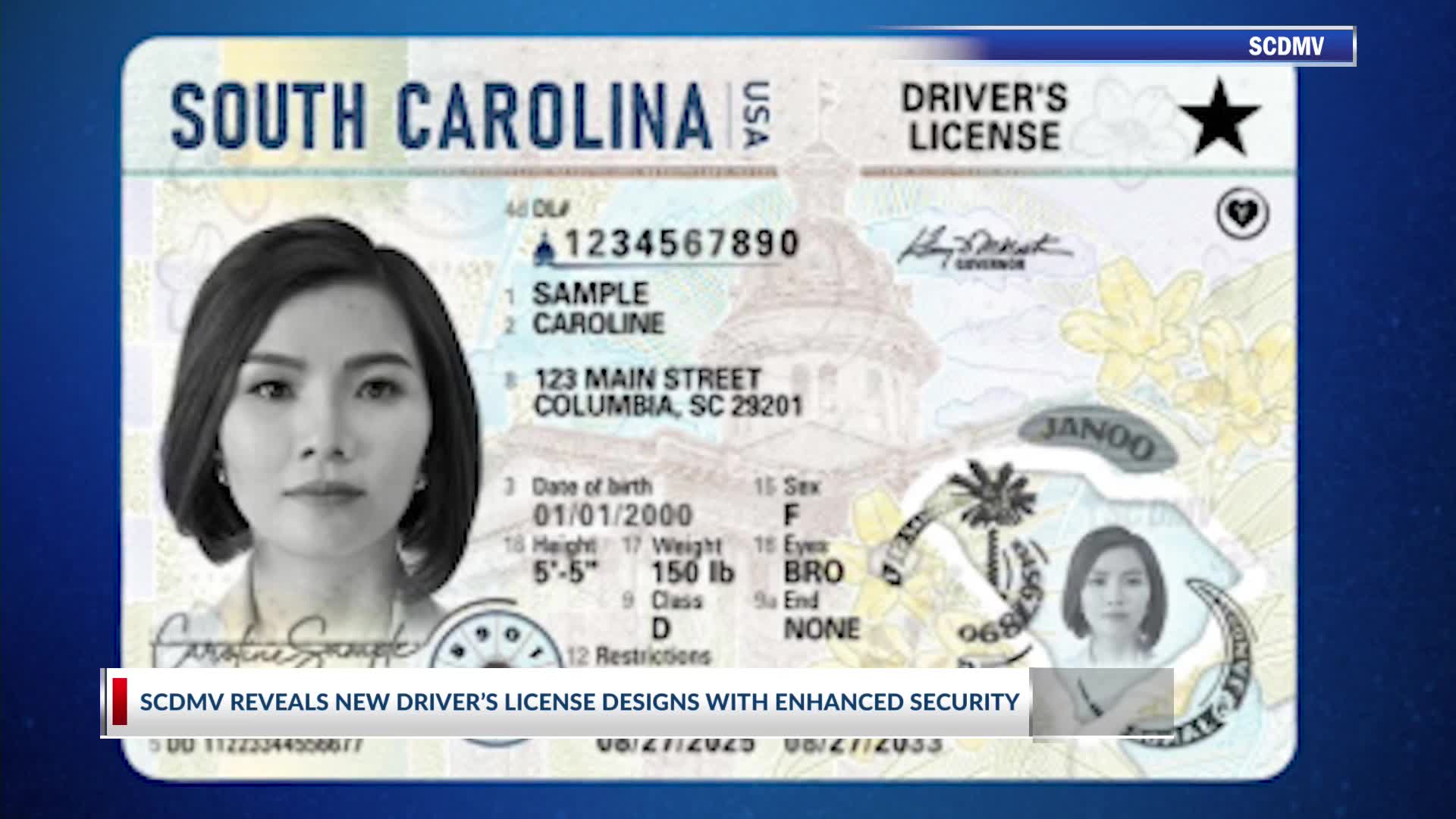 SCDMV reveals new driver’s license designs with enhanced security ...