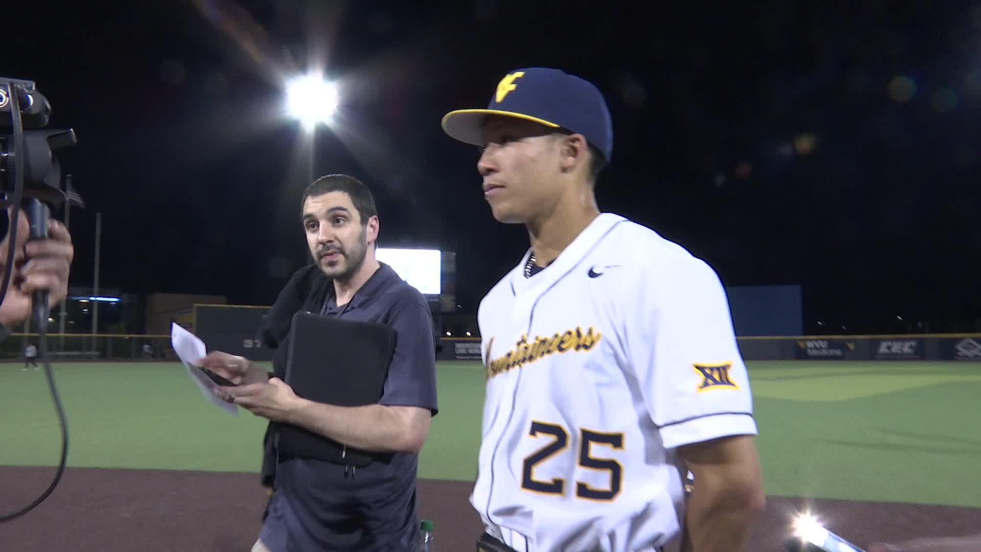 WATCH: Landon Wallace recaps home run over TCU in game one win – WBOY.com