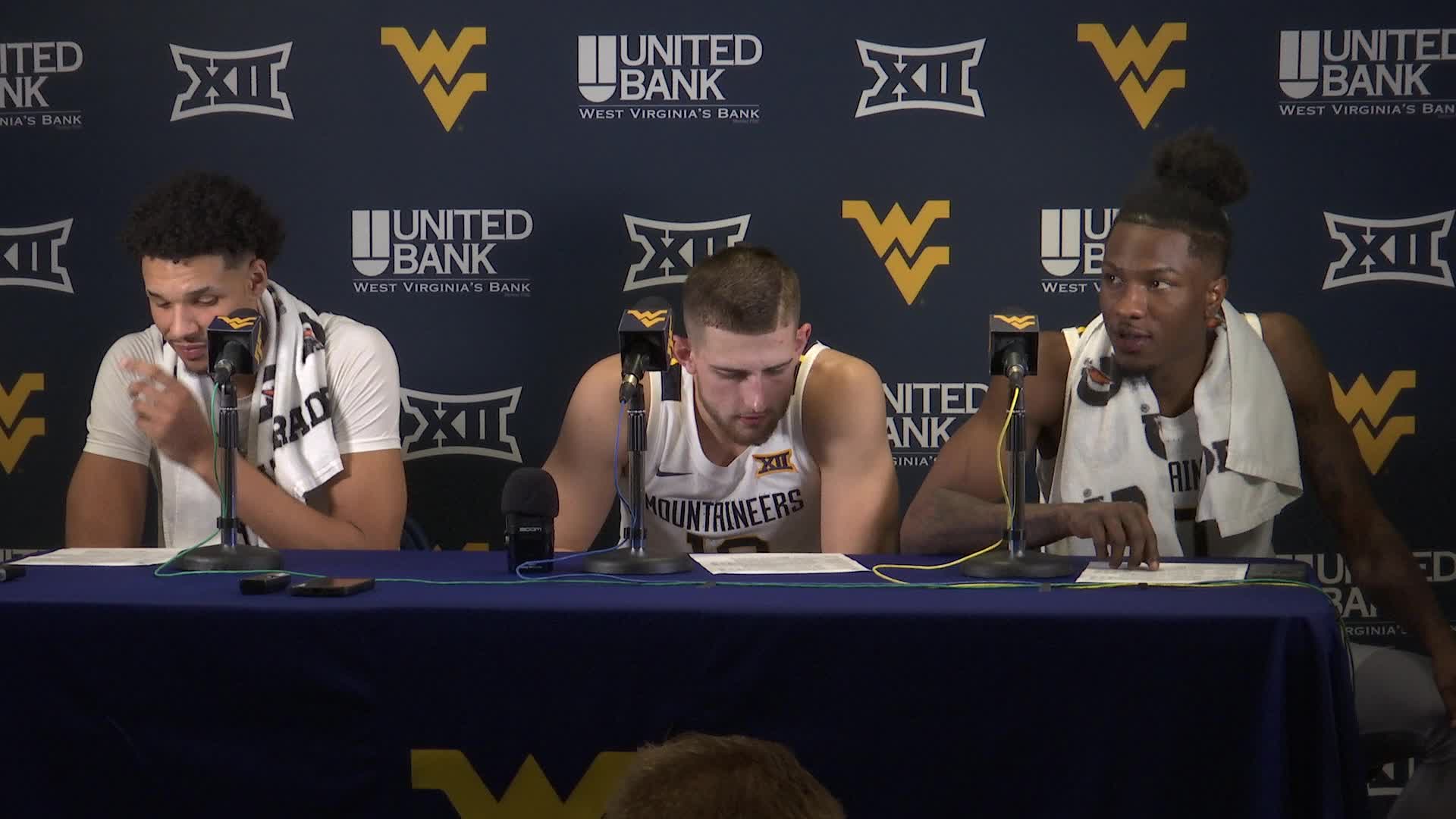 Tre Mitchell, Erik Stevenson, Kedrian Johnson speak after Navy win ...