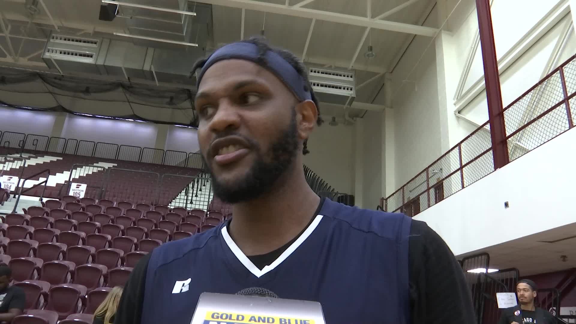 Devin Ebanks reacts to playing in front to playing in front of ...