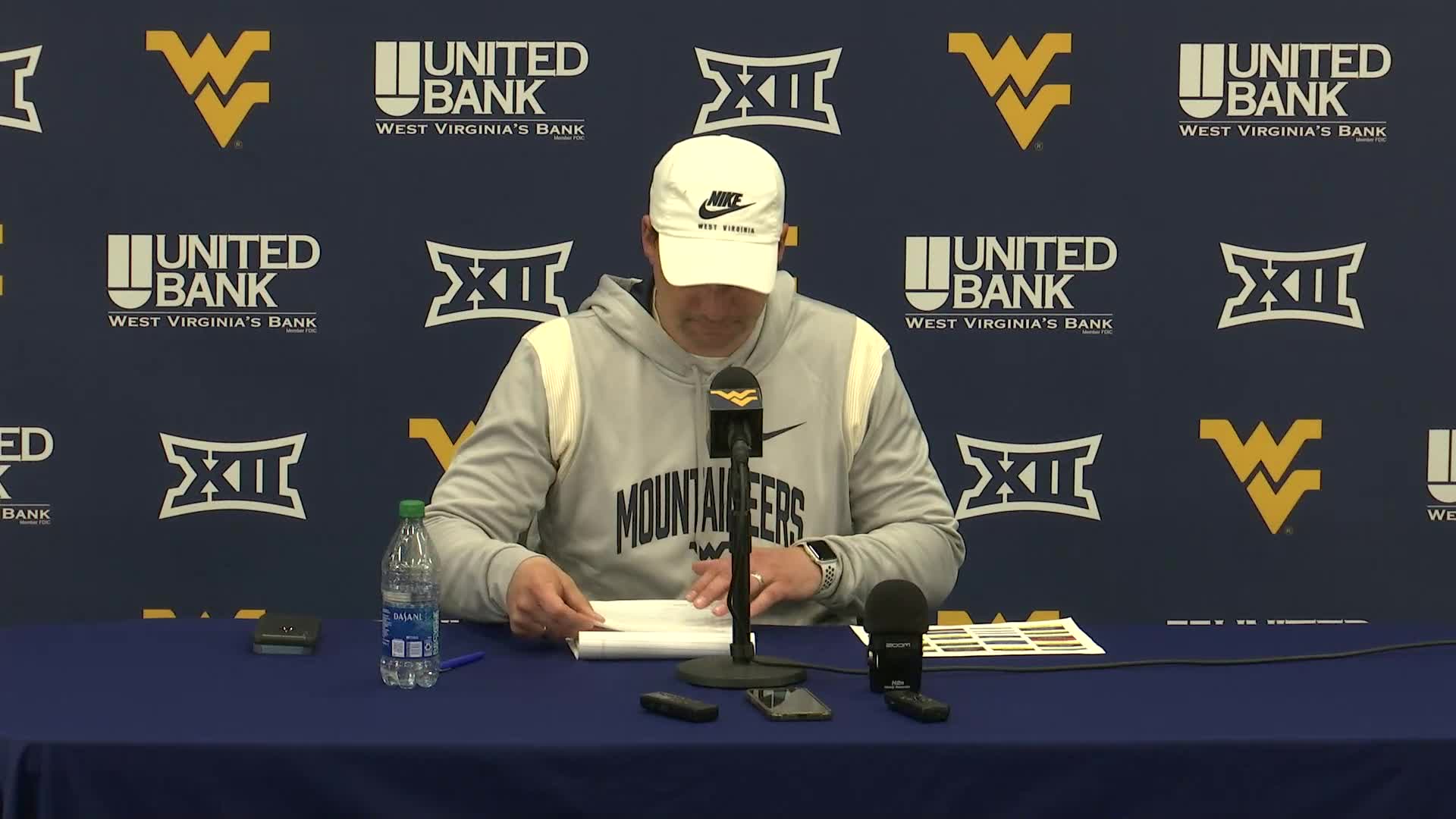 WATCH: Neal Brown reacts to WVU football’s 7th practice of the spring ...