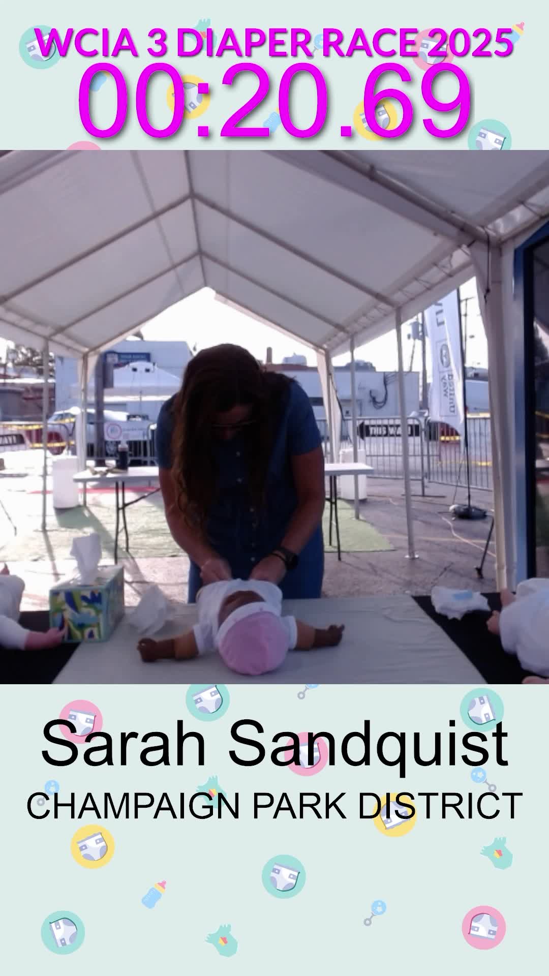 Sarah Sandquist competes in diaper race – WCIA.com