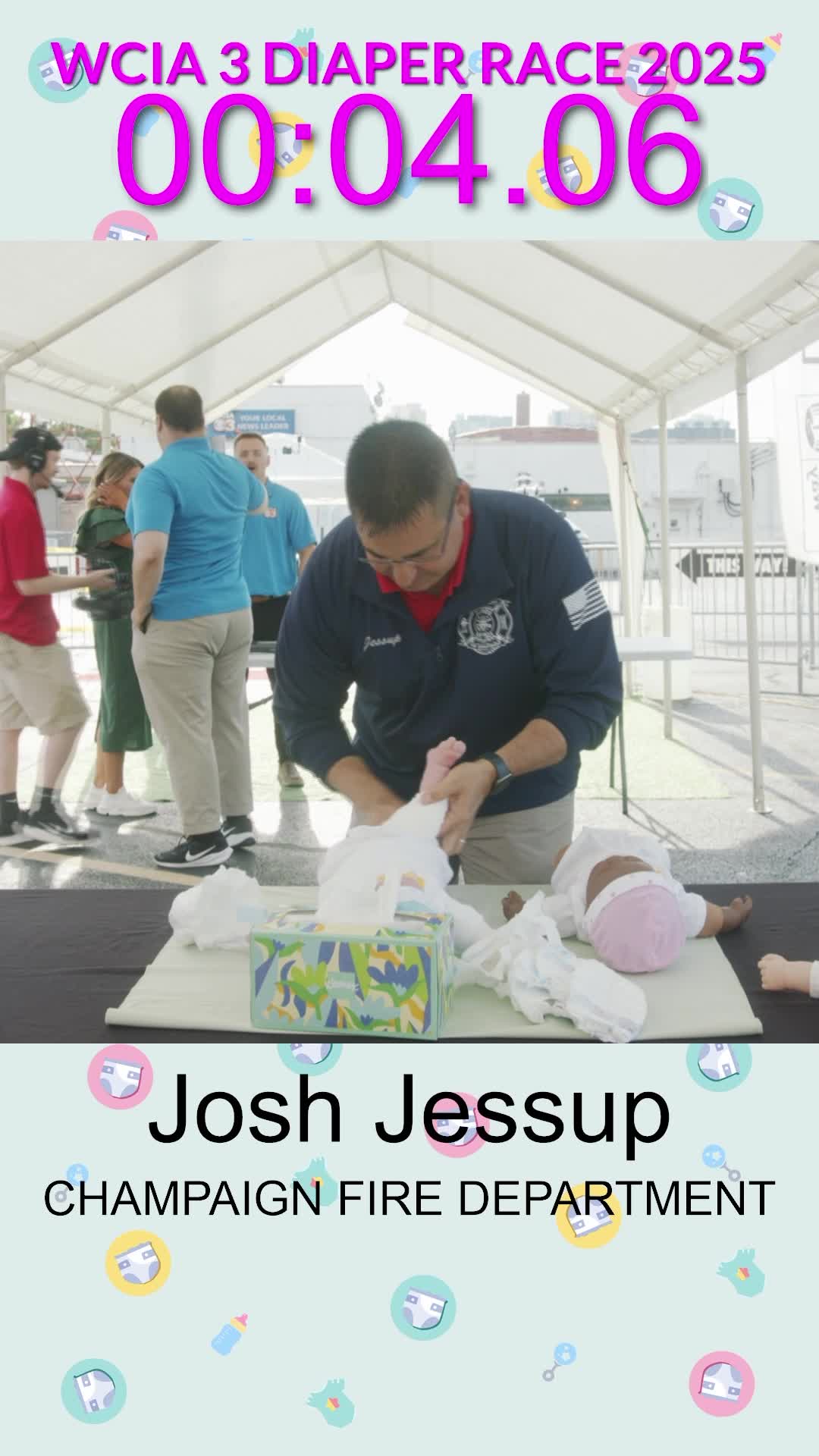 Josh Jessup competes in diaper race – WCIA.com