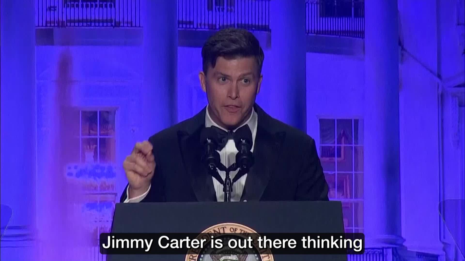 Colin Jost headlines White House Correspondents’ Dinner, jokes about ...