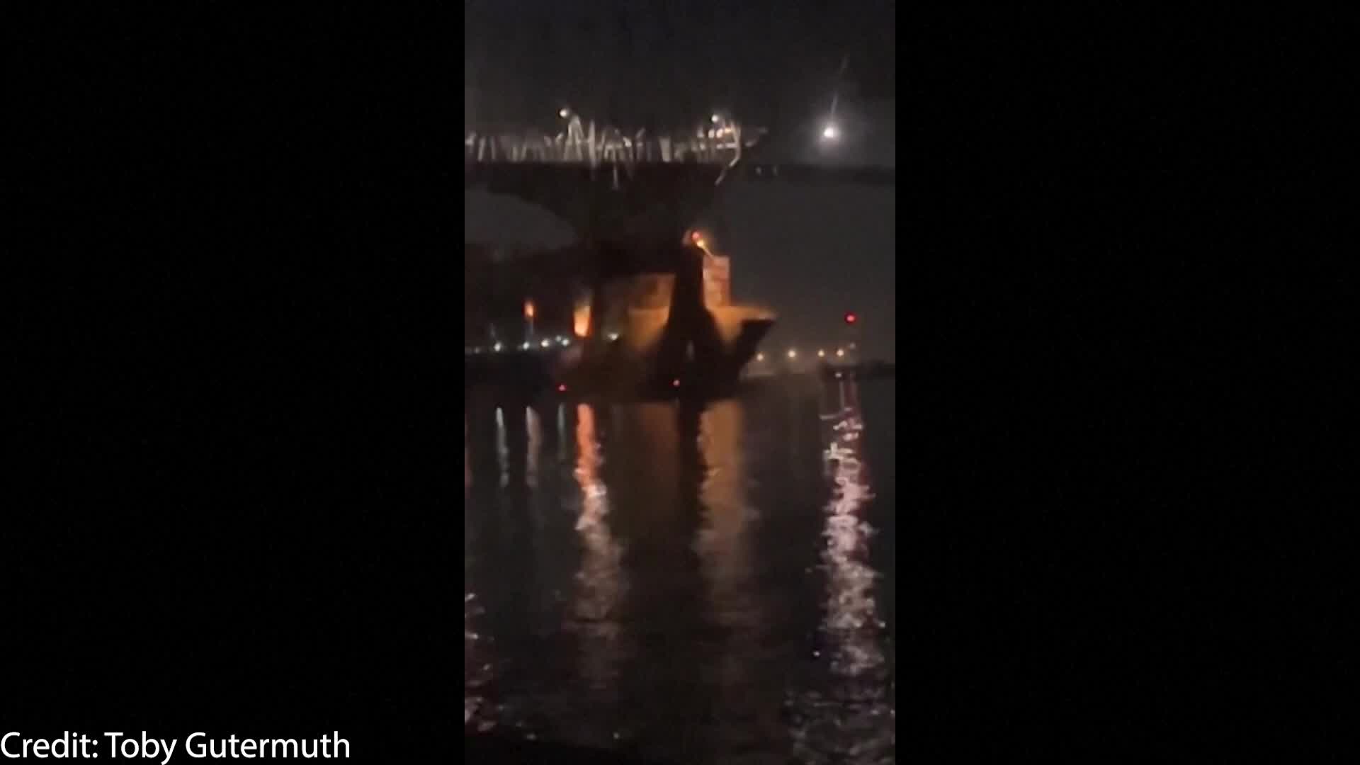Bystanders witness moment cargo ship crashes into Baltimore’s bridge ...