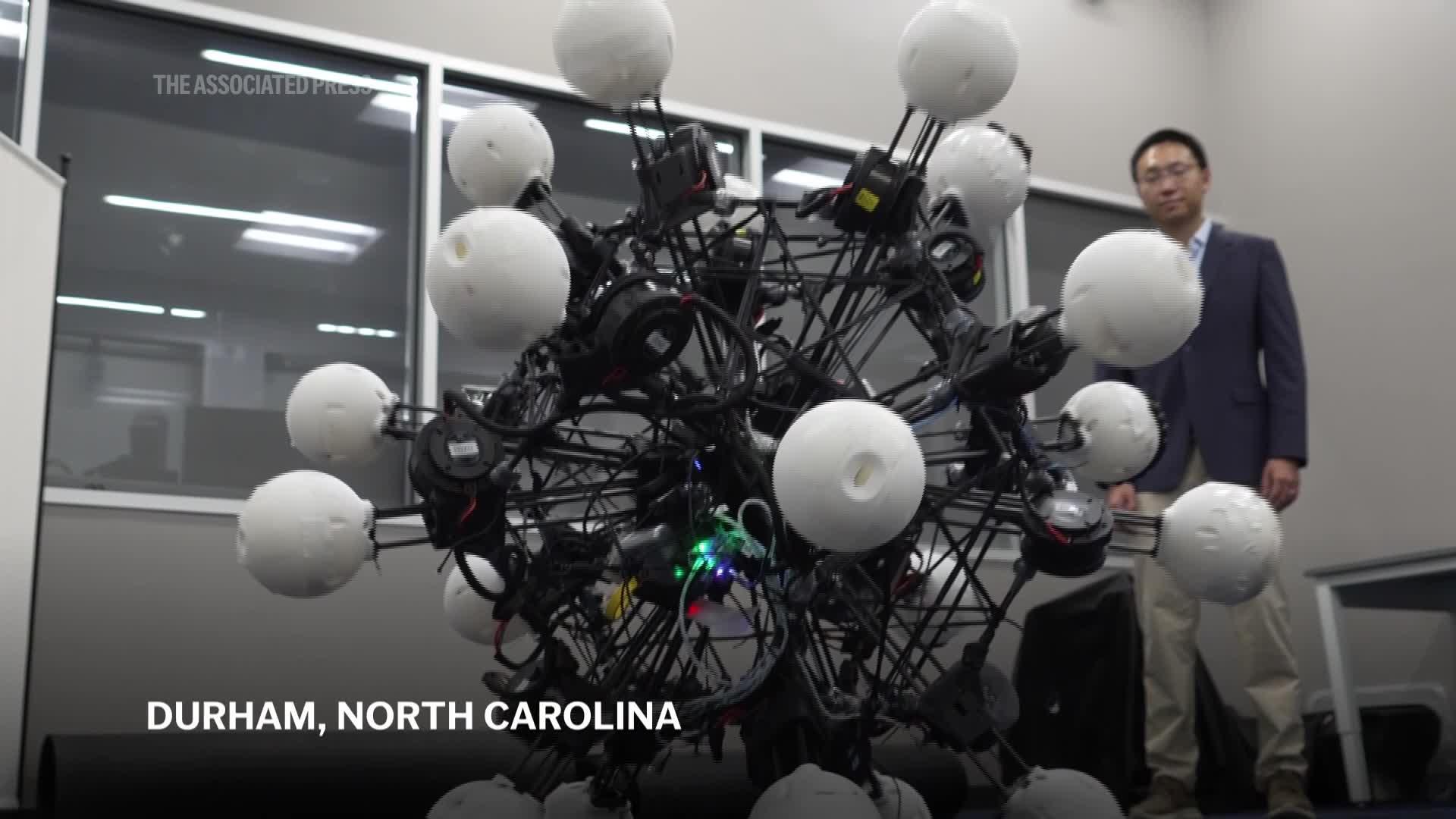 A robot with 20 legs and eyes built to move and see in any direction ...