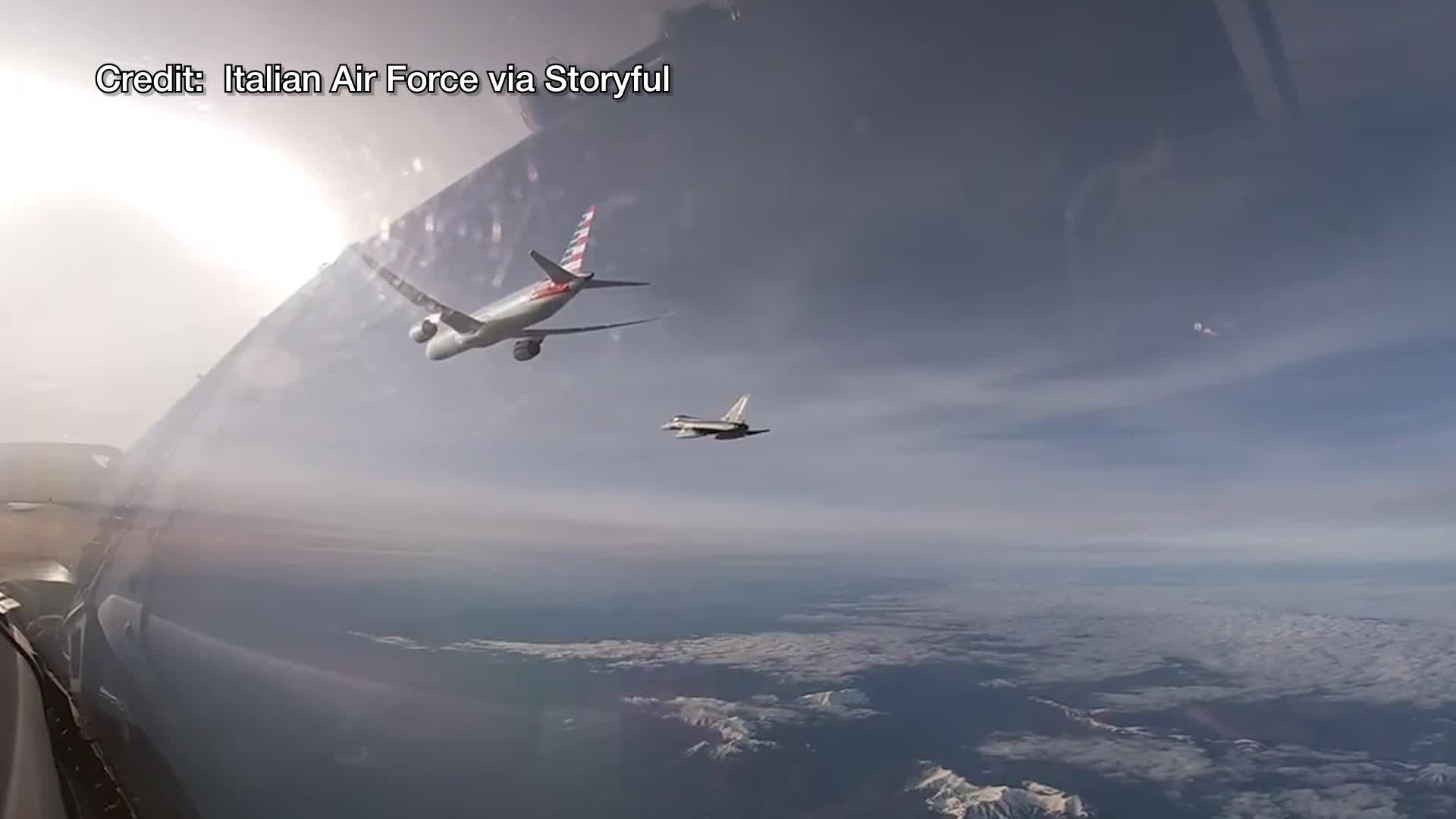 Cockpit View Shows Italy’s Eurofighter Typhoons Escorting Diverted ...