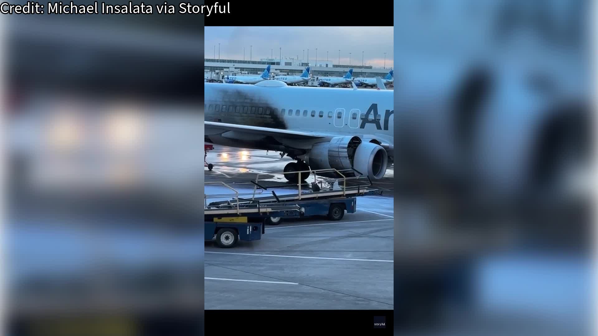 Denver Plane Flames Erupt Under Wing | Storyful – KXAN Austin