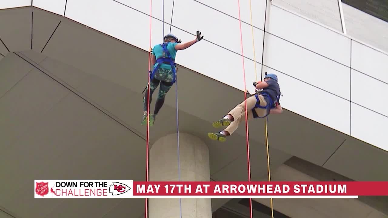 Rappel off the side of Arrowhead with Down for the Challenge! – FOX 4 ...