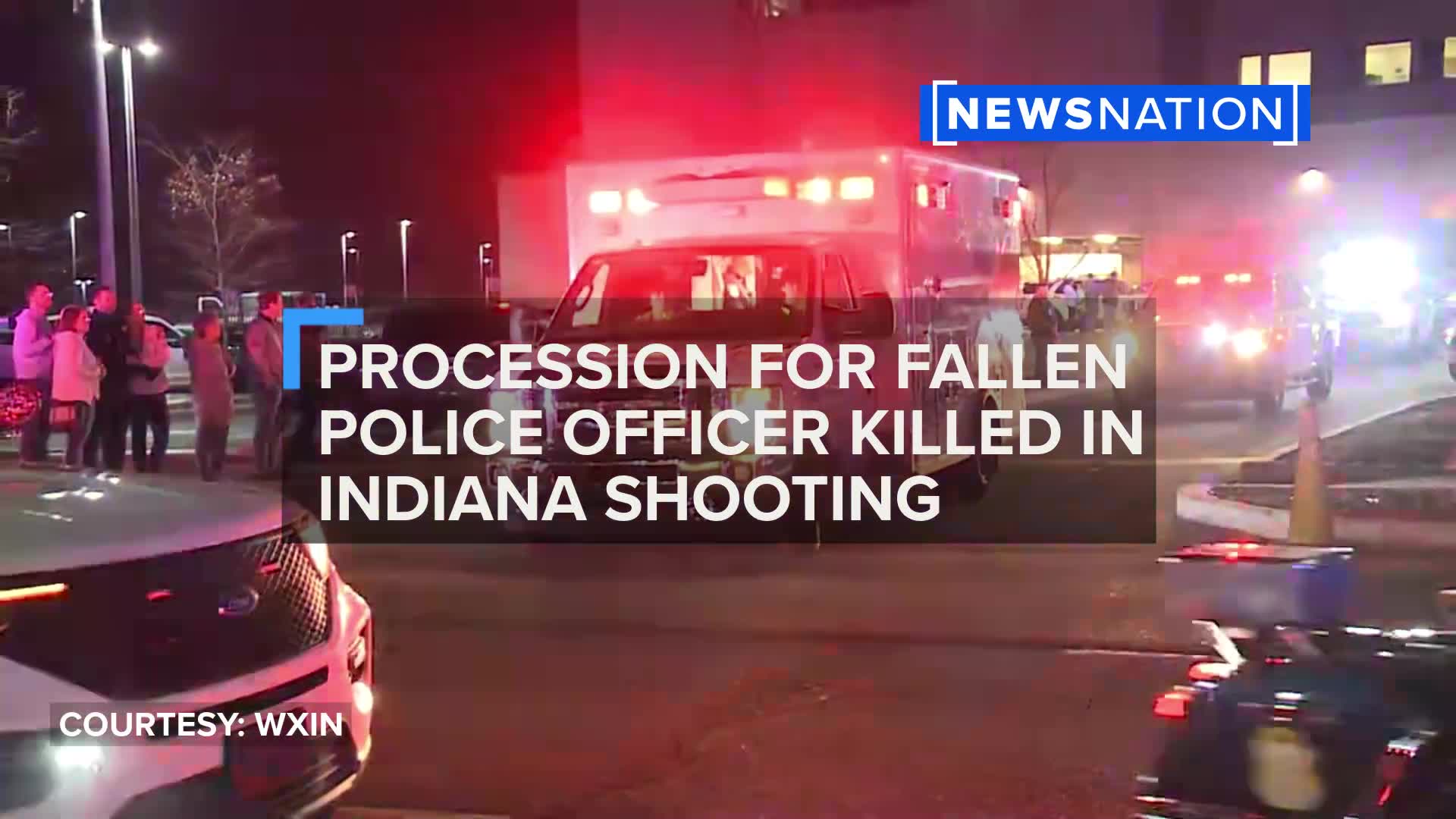 Procession for fallen police officer killed in Indiana shooting ...