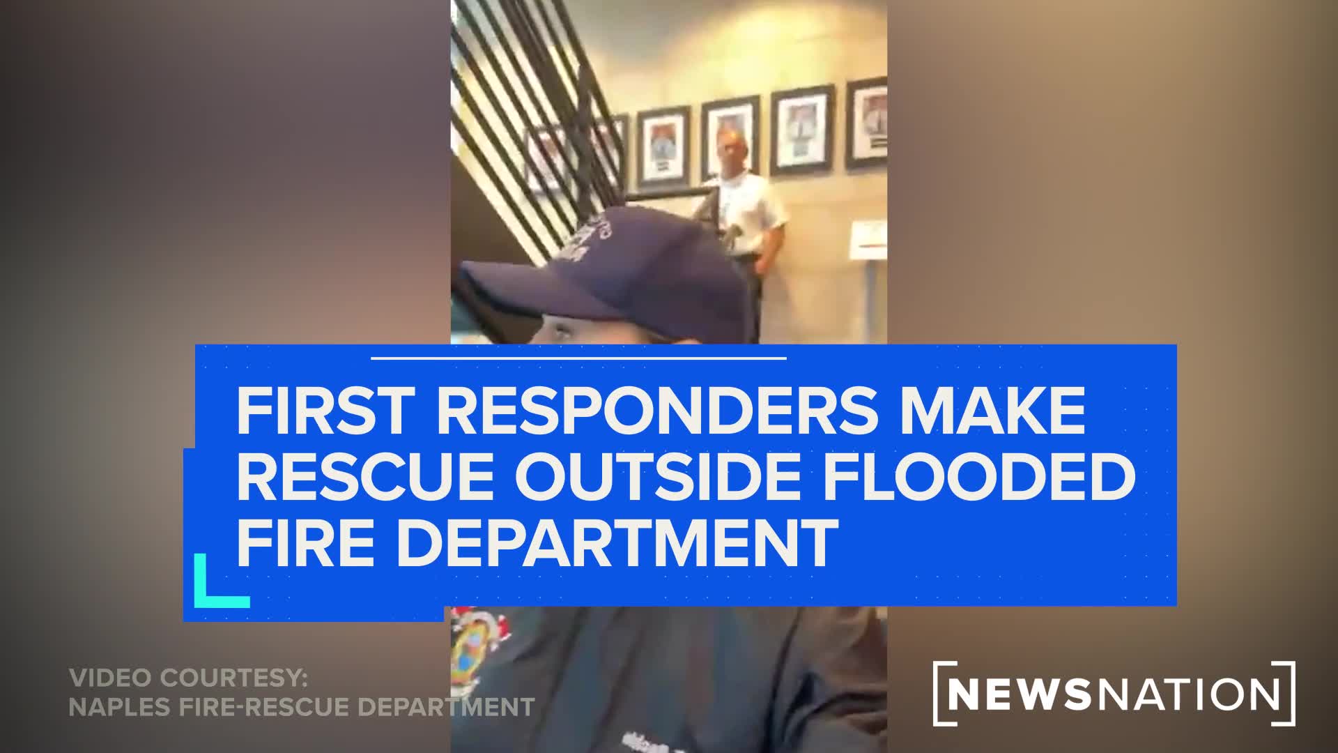 First responders make rescue outside flooded Florida fire department ...