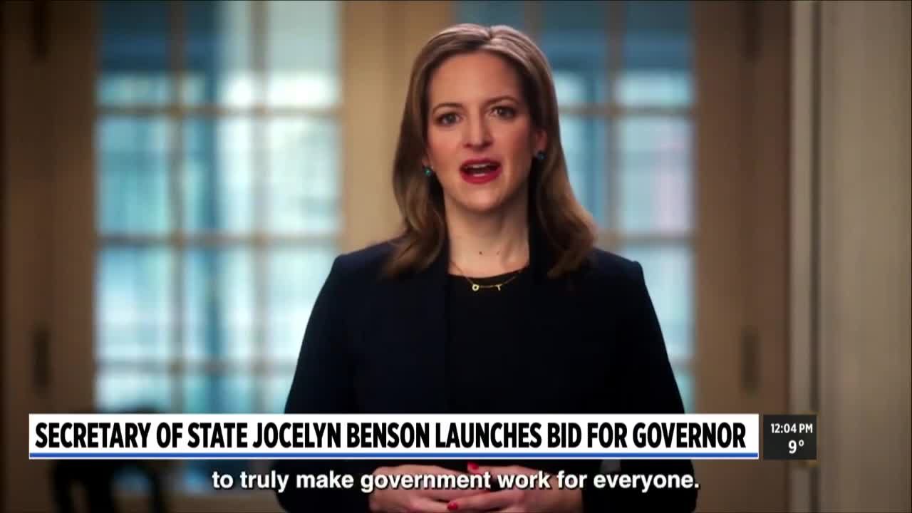 Michigan Secretary of State Jocelyn Benson launches governor’s bid ...