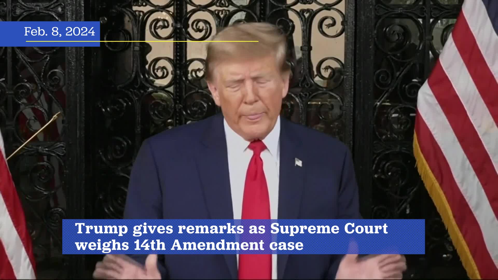 SOT: Donald Trump gives remarks as SCOTUS weighs 14th Amendment case ...